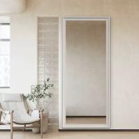 China Vintage Wooden Framed LED Full Length Mirror 60x170cm Wall Mounted Floor Standing for sale