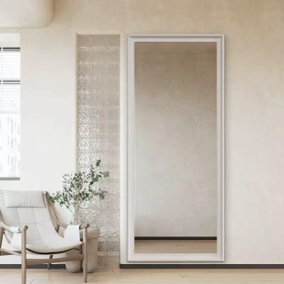 China Vintage Wooden Framed LED Full Length Mirror 60x170cm Wall Mounted Floor Standing for sale