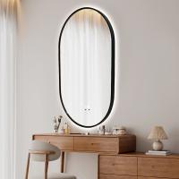 China Waterproof Stainless Steel Framed LED Mirror Anti Fog 3000K 6000K Touch Dimmable for sale