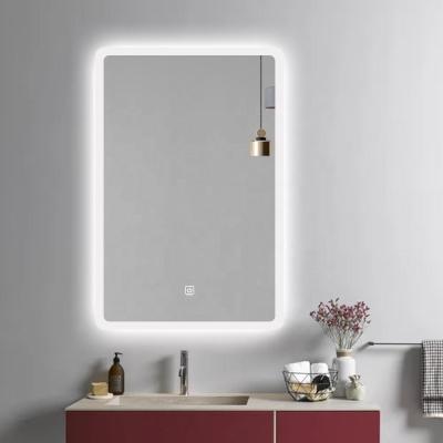 China Decoration Backlit Smart Mirror Antifog Bathroom Mirror Wall Mounted With LED Light for sale