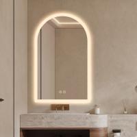 China Customized Wall Mounted Arch Bathroom Mirror With LED Lighting for sale