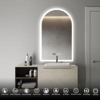 China Customized Wall Mounted Arch Bathroom Mirror With LED Lighting for sale