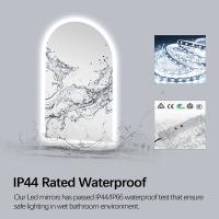 China Customized Wall Mounted Arch Bathroom Mirror With LED Lighting for sale