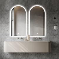 China Customized Wall Mounted Arch Bathroom Mirror With LED Lighting for sale