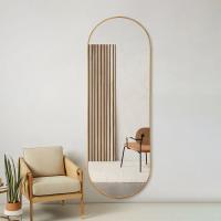 China Modern Nordic Arch Shaped Full Length Wall Hanging Bathroom Mirror 150x50cm Aluminum Alloy Frame for sale