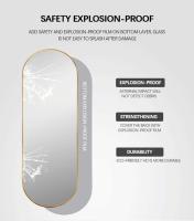 China Modern Nordic Arch Shaped Full Length Wall Hanging Bathroom Mirror 150x50cm Aluminum Alloy Frame for sale