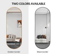 China Modern Nordic Arch Shaped Full Length Wall Hanging Bathroom Mirror 150x50cm Aluminum Alloy Frame for sale