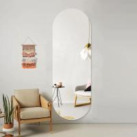 China Eco Friendly LED Oval Bathroom Mirror , Frameless Smart Make Up Bathroom Mirrors for sale