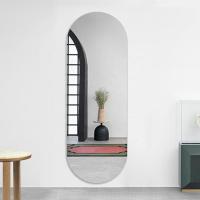 China Eco Friendly LED Oval Bathroom Mirror , Frameless Smart Make Up Bathroom Mirrors for sale