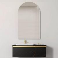 China Premium Living Room Frameless Wall Mirror  , Silver Arch Shaped Bathroom Mirror for sale