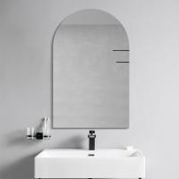 China Premium Living Room Frameless Wall Mirror  , Silver Arch Shaped Bathroom Mirror for sale