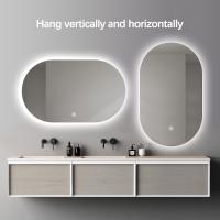 China Defogger LED Lighted Bathroom Mirror , Arched Backlit Mirror Customized Logo for sale