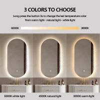 China Defogger LED Lighted Bathroom Mirror , Arched Backlit Mirror Customized Logo for sale