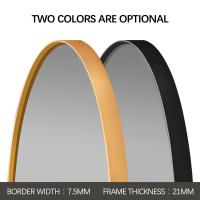 China LED Lighted Salon Mirror Full Length Metal Frame Bathroom Mirror Wall Mounted for sale