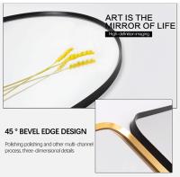 China LED Lighted Salon Mirror Full Length Metal Frame Bathroom Mirror Wall Mounted for sale