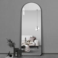 China LED Lighted Salon Mirror Full Length Metal Frame Bathroom Mirror Wall Mounted for sale