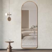China LED Lighted Salon Mirror Full Length Metal Frame Bathroom Mirror Wall Mounted for sale
