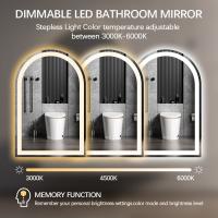 China Frameless Smart Touch Screen LED Mirror Wall Mounted Bathroom Vanity Mirror for sale
