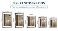 China Perimeter Satin LED Border Mirror , Rectangle / Square LED Illuminated Bathroom Mirror for sale