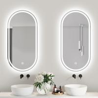 China Smart Modern Frameless LED Bathroom Mirror Explosion Proof LED Arch Mirror for sale
