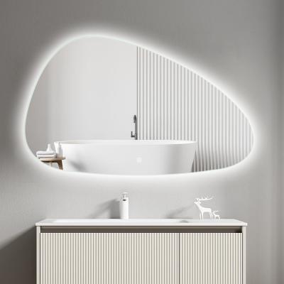 China Custom IP66 LED Bathroom Mirror Anti Fog Smart Dimming Vanity Mirror 1200mm for sale