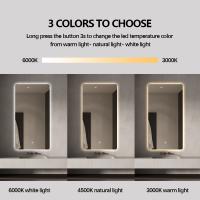 China Dimmable Backlit LED Bathroom Vanity Mirror Wall Mounted Bathroom Mirror With Light for sale