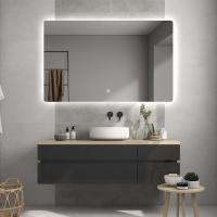 China Dimmable Backlit LED Bathroom Vanity Mirror Wall Mounted Bathroom Mirror With Light for sale
