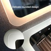 China Dimmable Bathroom Mirror Frameless Wall Defogger LED Mirror With Light Color Change for sale