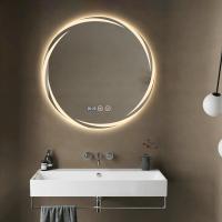 China Modern Round LED Bathroom Mirror 23.6-47.2 Inch Wall Mounted Anti Fog Waterproof Touch Switch for sale