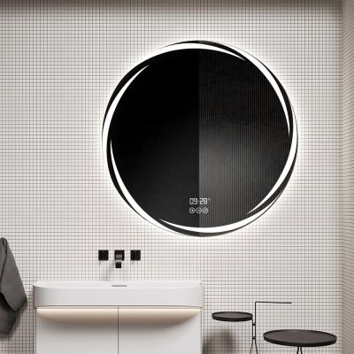 China Modern Round LED Bathroom Mirror 23.6-47.2 Inch Wall Mounted Anti Fog Waterproof Touch Switch for sale