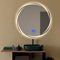 China Modern Round LED Bathroom Mirror 23.6-47.2 Inch Wall Mounted Anti Fog Waterproof Touch Switch for sale