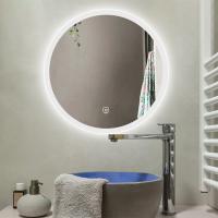 China 5mm Explosion Proof Waterproof Round Bathroom Mirror AC110-240V LED Touch Sensor for sale