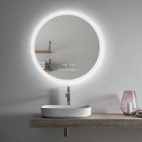 China 5mm Explosion Proof Waterproof Round Bathroom Mirror AC110-240V LED Touch Sensor for sale