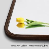 China Antique LED Bathroom Mirror IP44 60x80cm Wooden Frame Anti-Fog Illuminated for sale