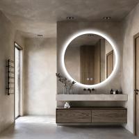 China IP54 Waterproof Round Modern Bathroom Mirror Anti Fog With Touch Sensor for sale