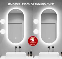 China Anti Fog Arch LED Bathroom Mirror IP44 3000K-6500K Dimmable for Hotel for sale