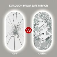 China Anti Fog Arch LED Bathroom Mirror IP44 3000K-6500K Dimmable for Hotel for sale