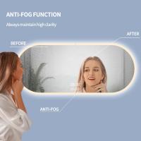 China Dimmable LED Arched Bathroom Mirror Waterproof Ip44 Color Temperature Adjustable for sale
