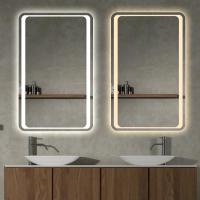 China Hardwired Bathroom Mirror With LED Light , Illuminated Lighted Bathroom Vanity Mirror for sale
