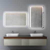 China Hardwired Bathroom Mirror With LED Light , Illuminated Lighted Bathroom Vanity Mirror for sale