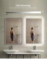 China Shatterproof Bathroom Mirror With LED Light , Dimming Defogger Bathroom Mirror for sale