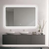 China Shatterproof Bathroom Mirror With LED Light , Dimming Defogger Bathroom Mirror for sale