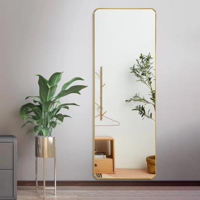 China Aluminum Frame Rectangular Full Length Dressing Mirror 5mm Explosion Proof Wall Mirror 50x150cm for sale