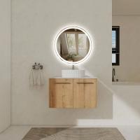 China Waterproof Smart Round Bathroom Mirror Anti Fog LED Illuminated Wall Mirror 60cm 80cm 100cm 120cm for sale
