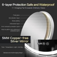 China Waterproof Smart Round Bathroom Mirror Anti Fog LED Illuminated Wall Mirror 60cm 80cm 100cm 120cm for sale