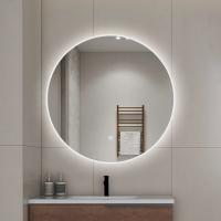 China Wall Mounted Circular LED Bathroom Mirror IP44 With Acrylic Frame for sale