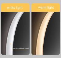 China Wall Mounted Circular LED Bathroom Mirror IP44 With Acrylic Frame for sale