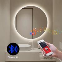 China Wall Mounted Circular LED Bathroom Mirror IP44 With Acrylic Frame for sale