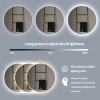 China Wall Mounted Circular LED Bathroom Mirror IP44 With Acrylic Frame for sale