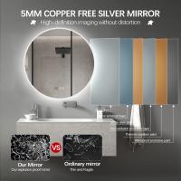 China Wall Mounted Circular LED Bathroom Mirror IP44 With Acrylic Frame for sale